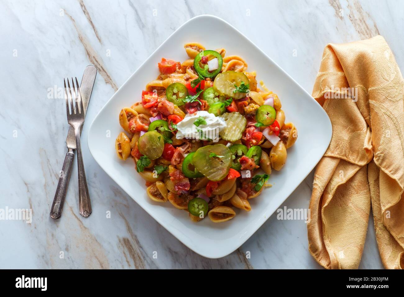 American goulash one-pot meal cheesy loaded beef and macaroni ...
