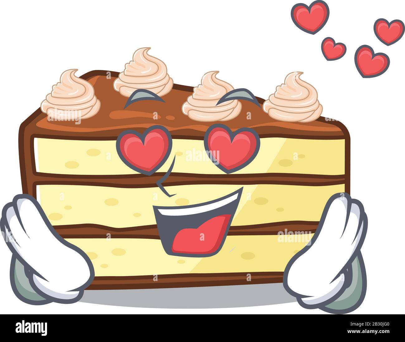 Home baked chocolate layer cake Stock Vector Images - Alamy