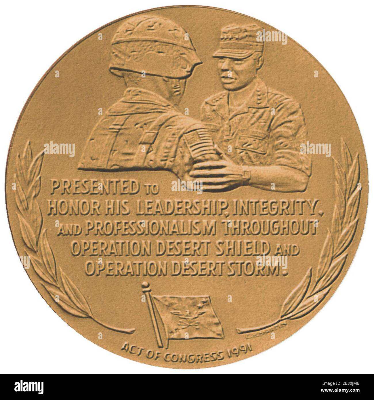 General Colin Powell Congressional Gold Medal (reverse Stock Photo - Alamy