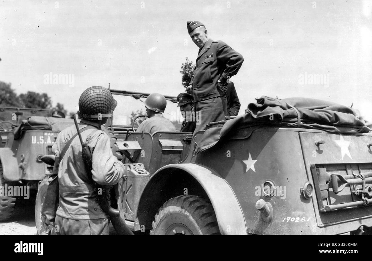 General George C. Marshall in Dodge Command Car, 1944 - USAMHI photo ...