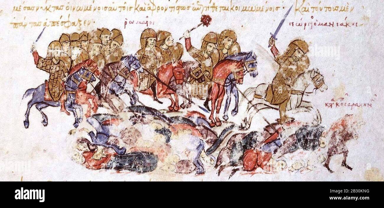 General Georgios Maniakes slaughters the Arabs Stock Photo - Alamy