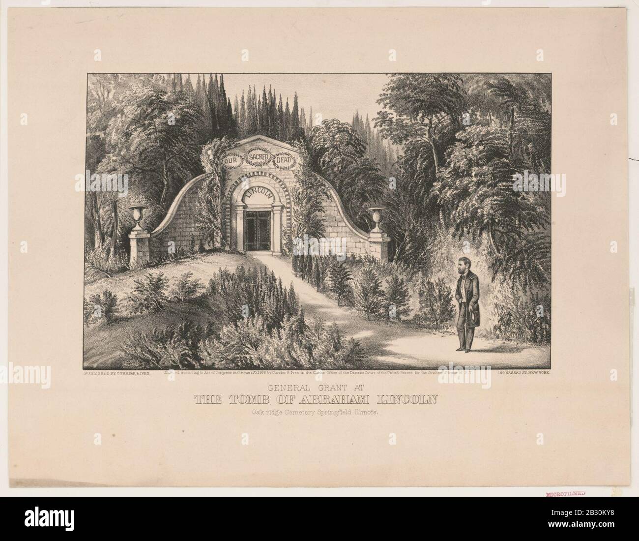 General Grant at the tomb of Abraham Lincoln- Oak Ridge cemetery ...