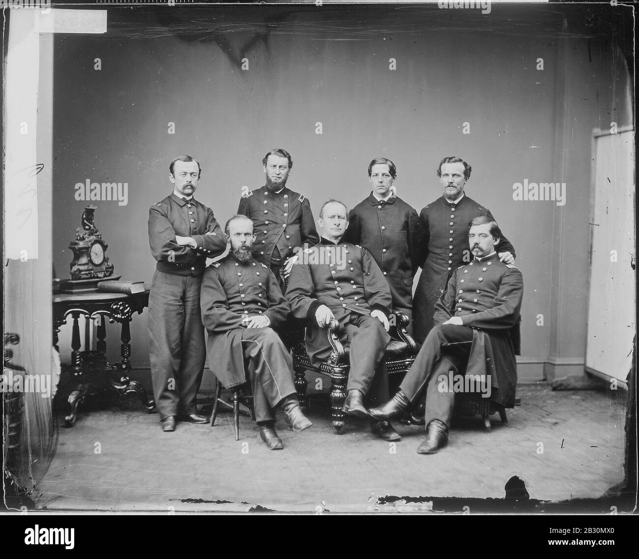 General Joseph W. Fisher and Staff of Six (4190129001 Stock Photo - Alamy