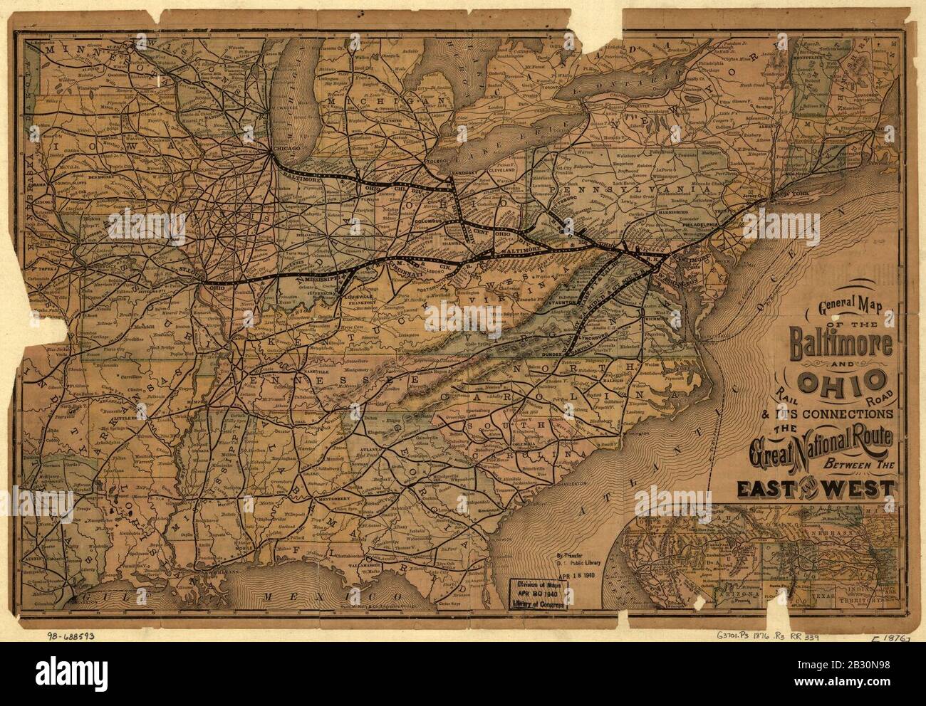 General map of the Baltimore and Ohio Rail Road & its connections; the ...