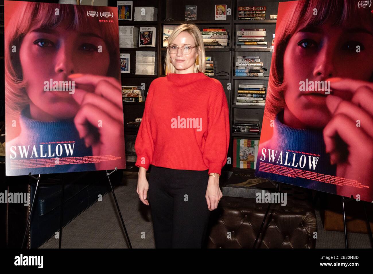 New York, USA. 3rd March, 2020. Erin Magil attends the "Swallow" New ...