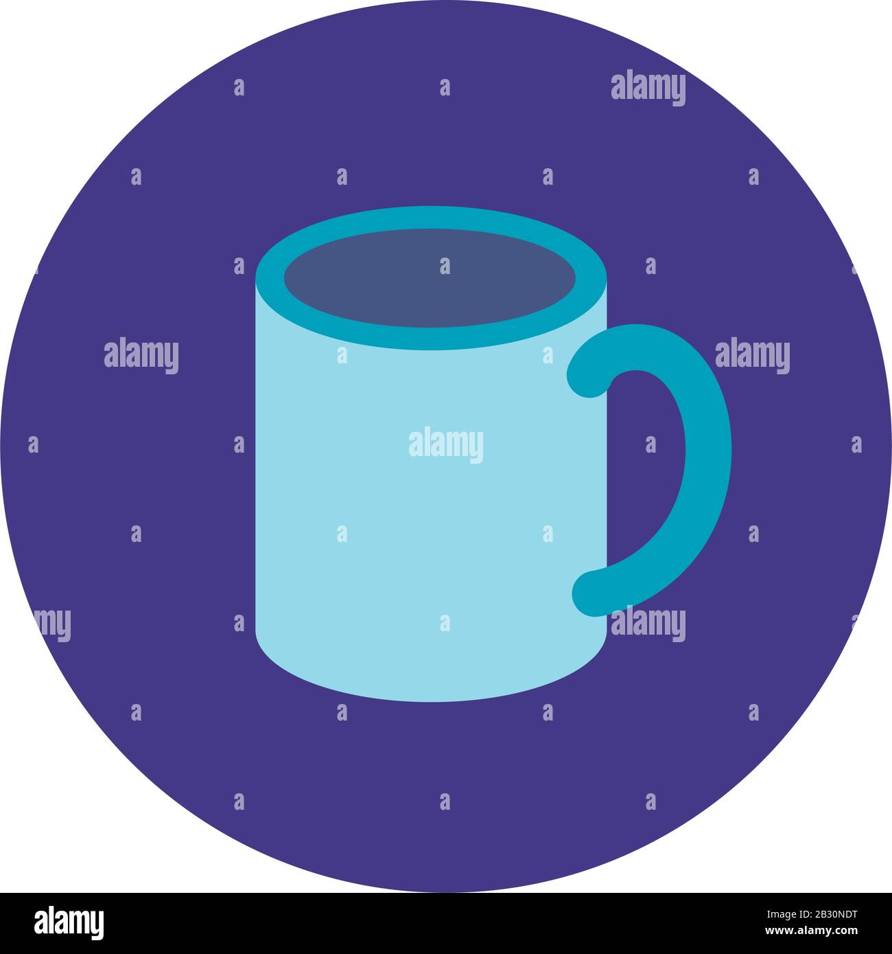 coffee mug block and flat style icon Stock Vector Image & Art - Alamy