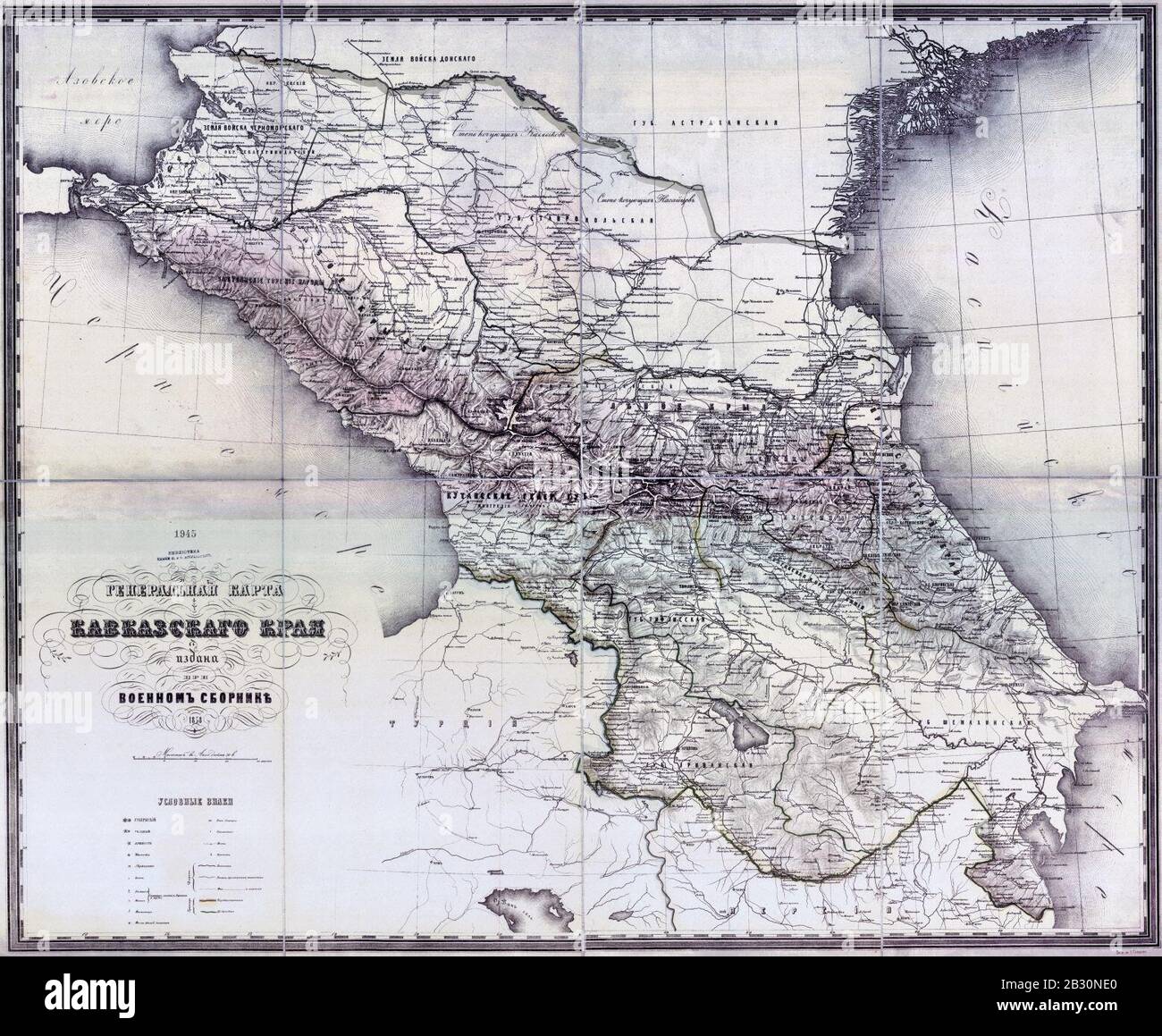 Map of caucasus region hi-res stock photography and images - Alamy