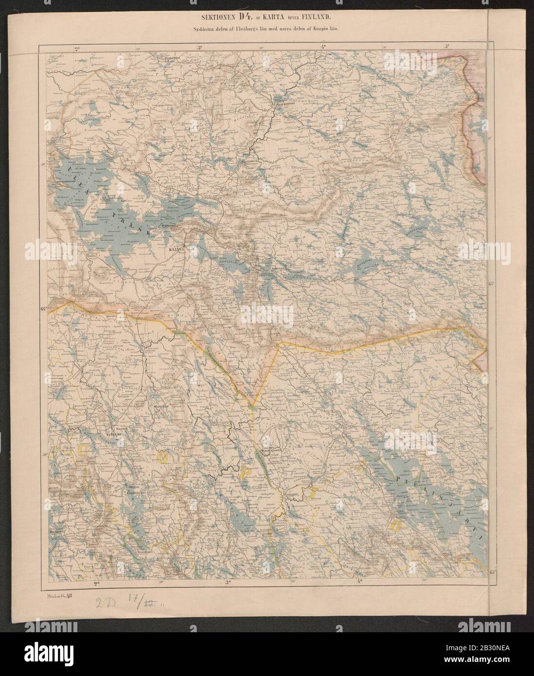 General map of the Grand Duchy of Finland 1863 Sheet D4 Stock Photo - Alamy
