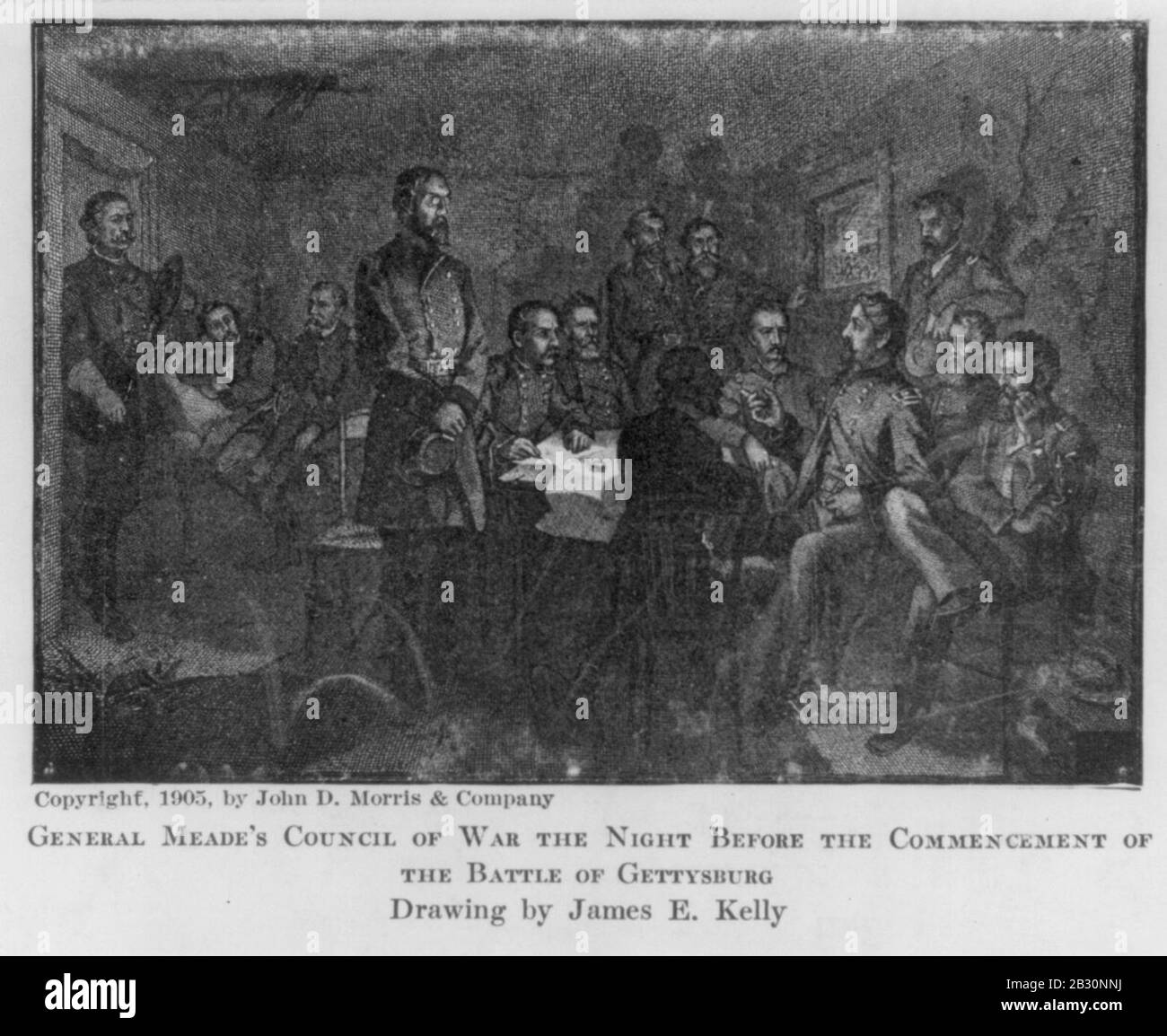 General Meade's Council of War the night before the commencement of the ...