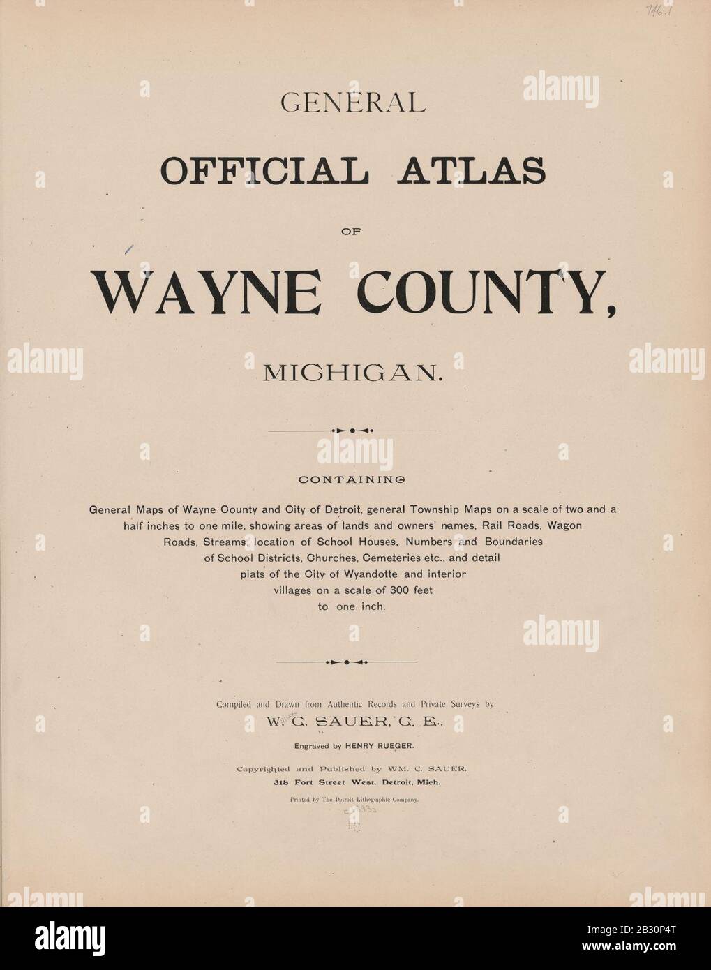General official atlas of Wayne County, Michigan - containing general ...