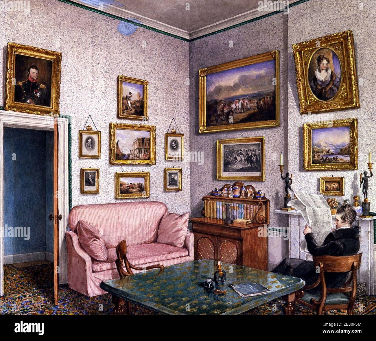General Norcliffe in his study at Langton Hall YORAG-R2397 Stock Photo ...