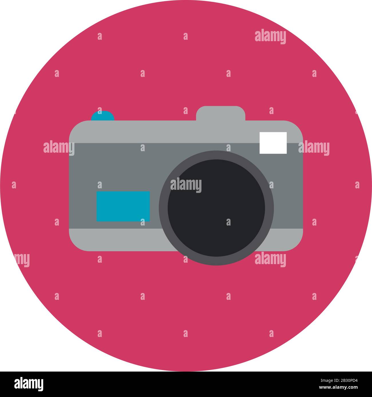 camera photographic block and flat style icon Stock Vector Image & Art ...