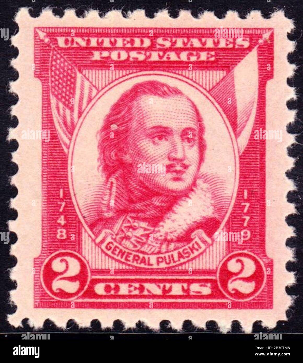 General Pulaski 1931 Issue-2c Stock Photo - Alamy