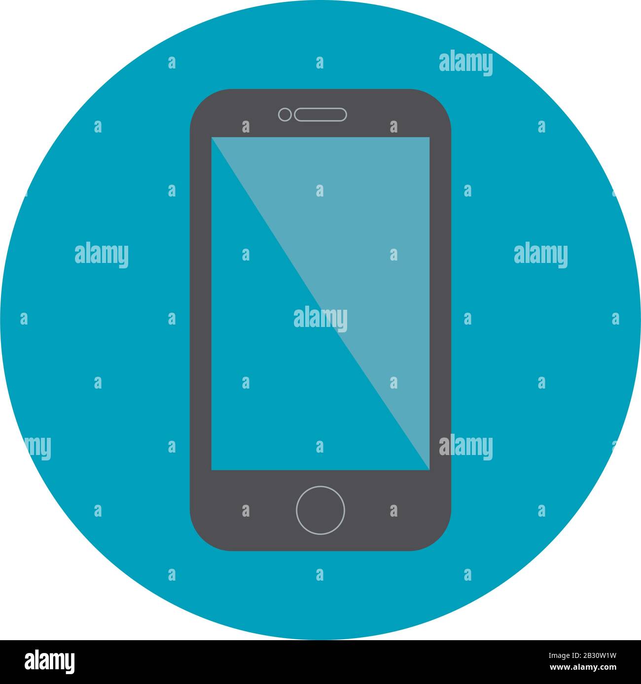 smartphone device block and flat style icon Stock Vector Image & Art ...