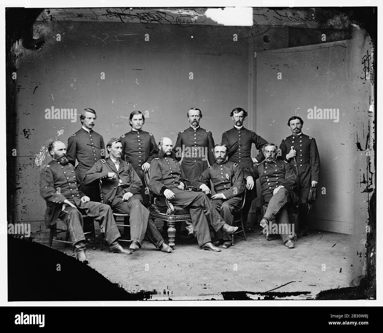 General Samuel S. Carroll and staff Stock Photo - Alamy