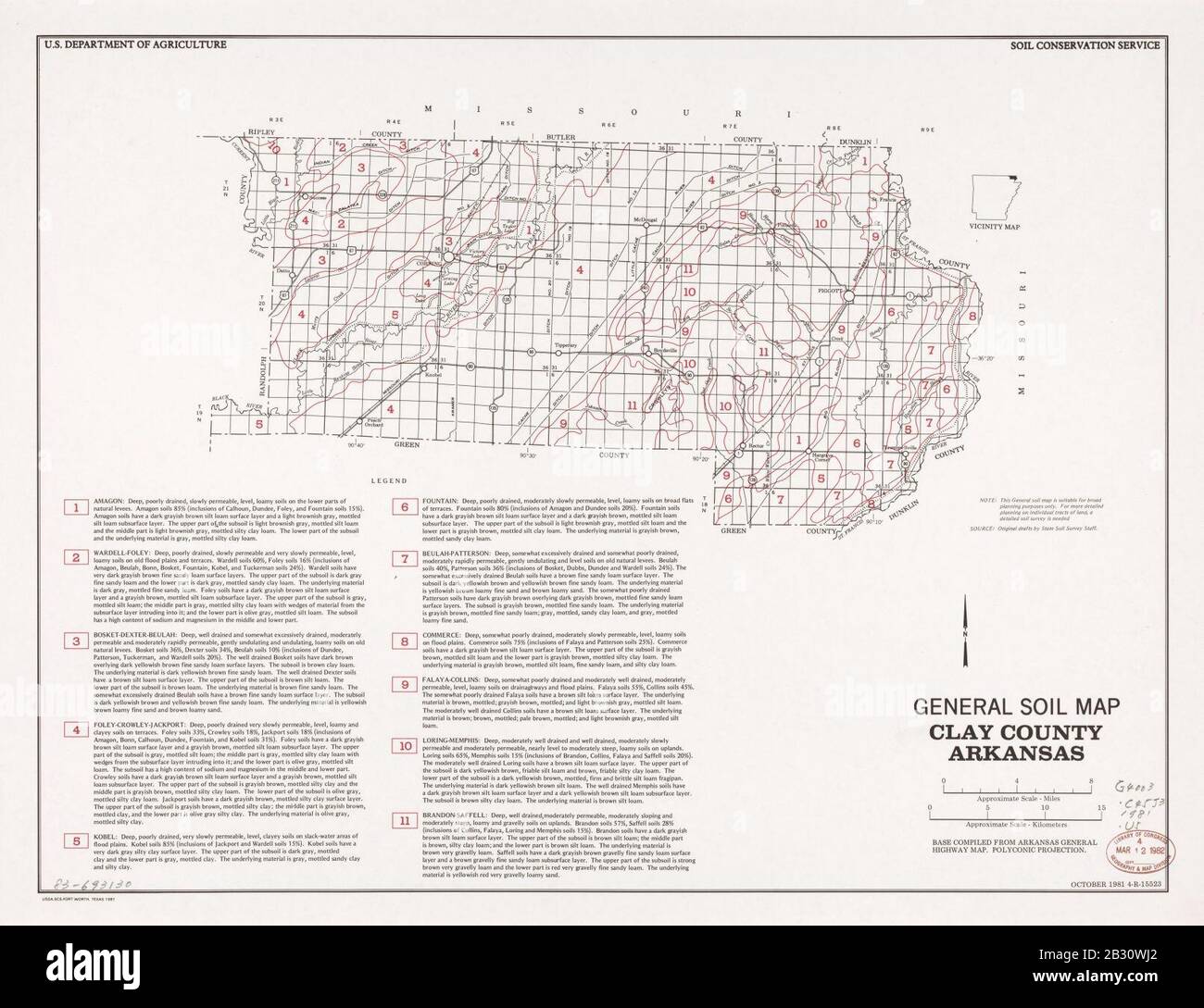 Clay arkansas map hi-res stock photography and images - Alamy