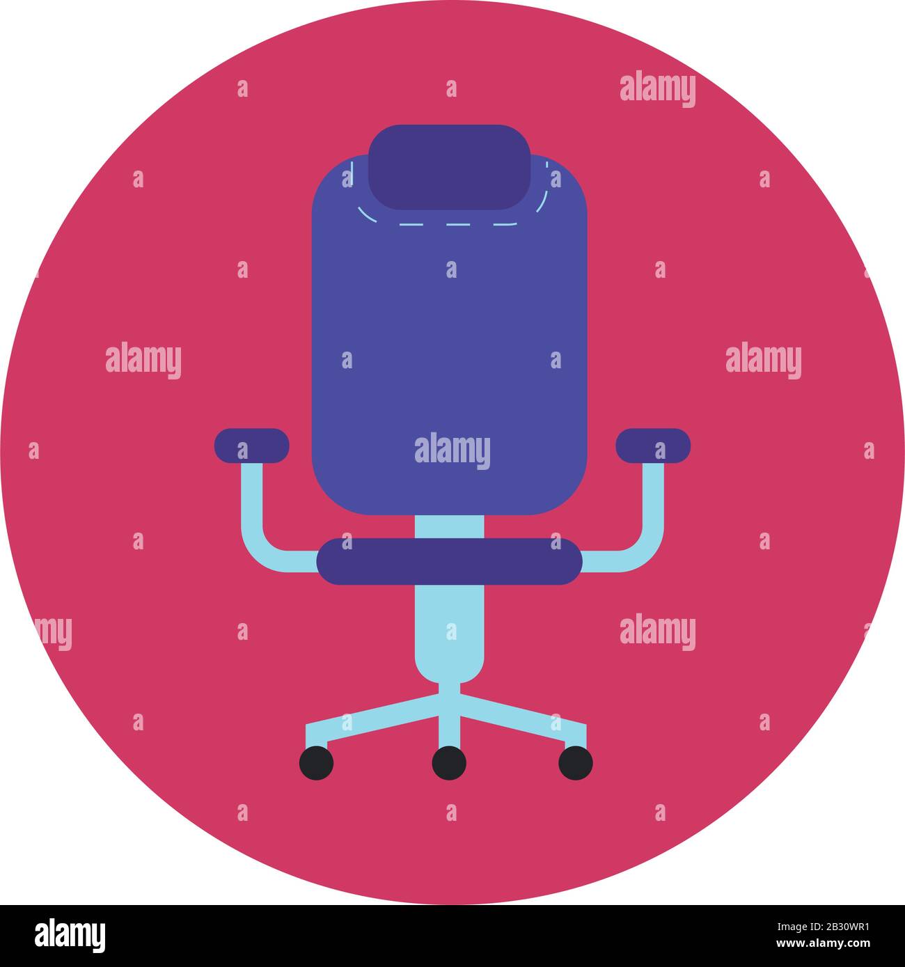 office chair block and flat style icon Stock Vector Image & Art - Alamy