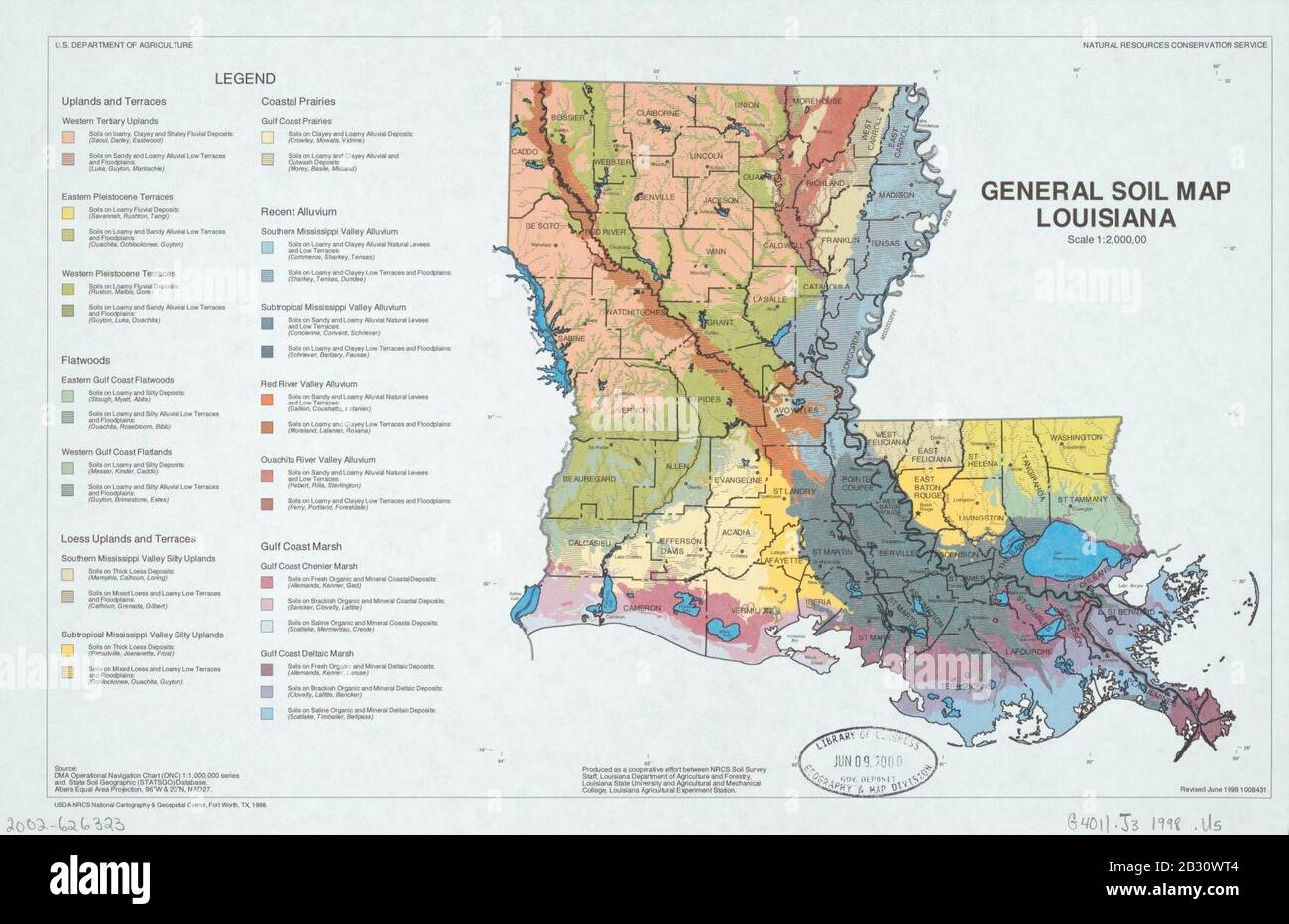 General soil map, Louisiana Stock Photo - Alamy