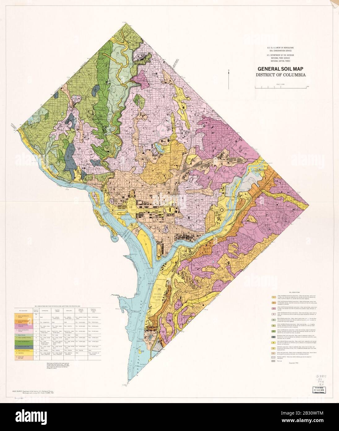 General soil map, District of Columbia Stock Photo - Alamy