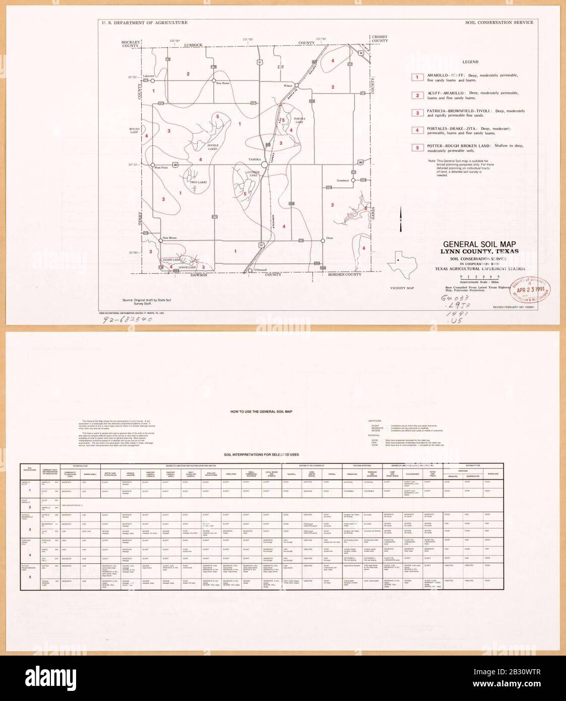 General soil map, Lynn County, Texas Stock Photo - Alamy