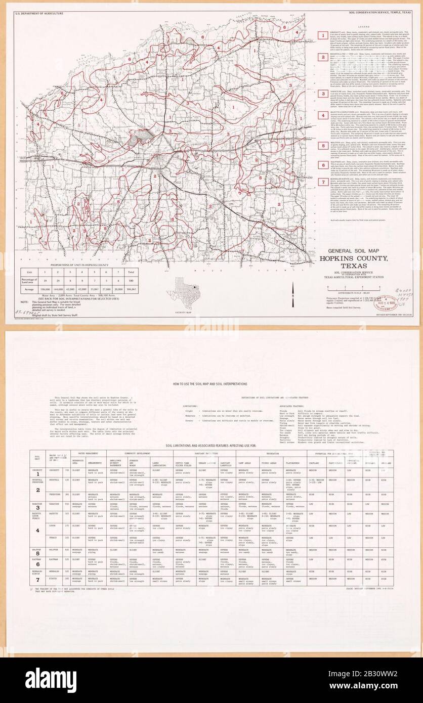 General soil map, Hopkins County, Texas Stock Photo - Alamy