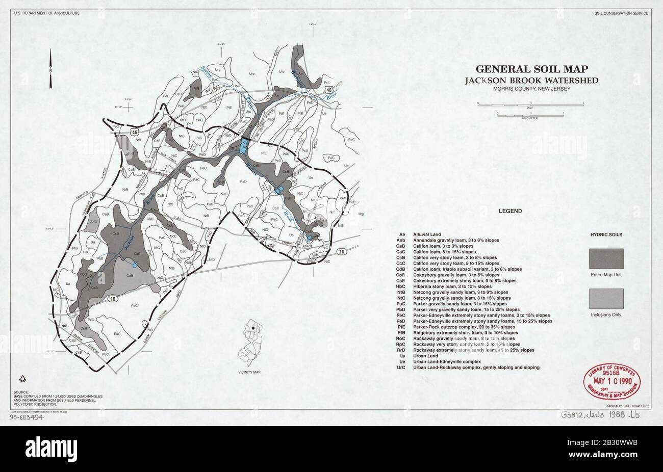 General soil map, Jackson Brook watershed, Morris County, New Jersey ...