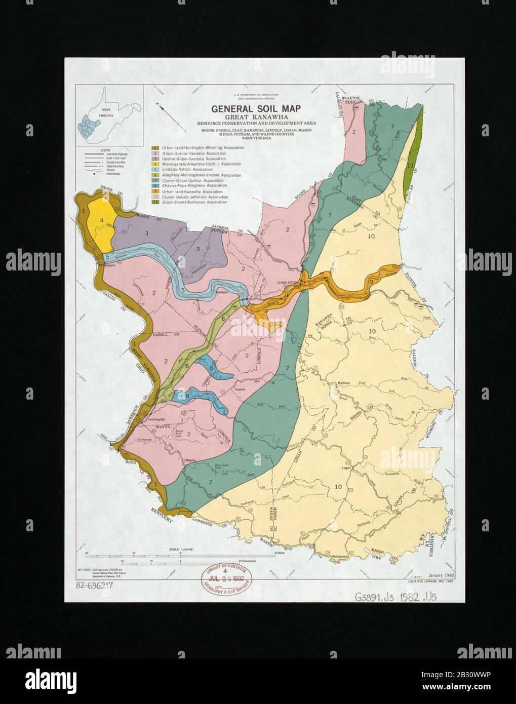 General soil map, Great Kanawha Resource Conservation and Development ...