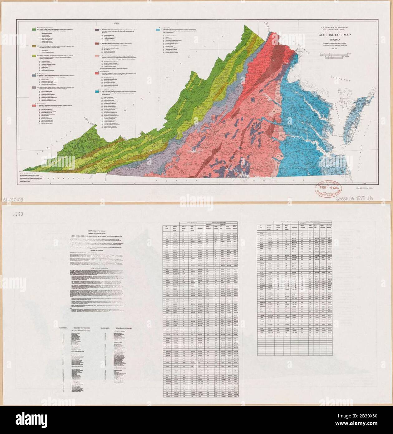 General soil map, Virginia Stock Photo - Alamy