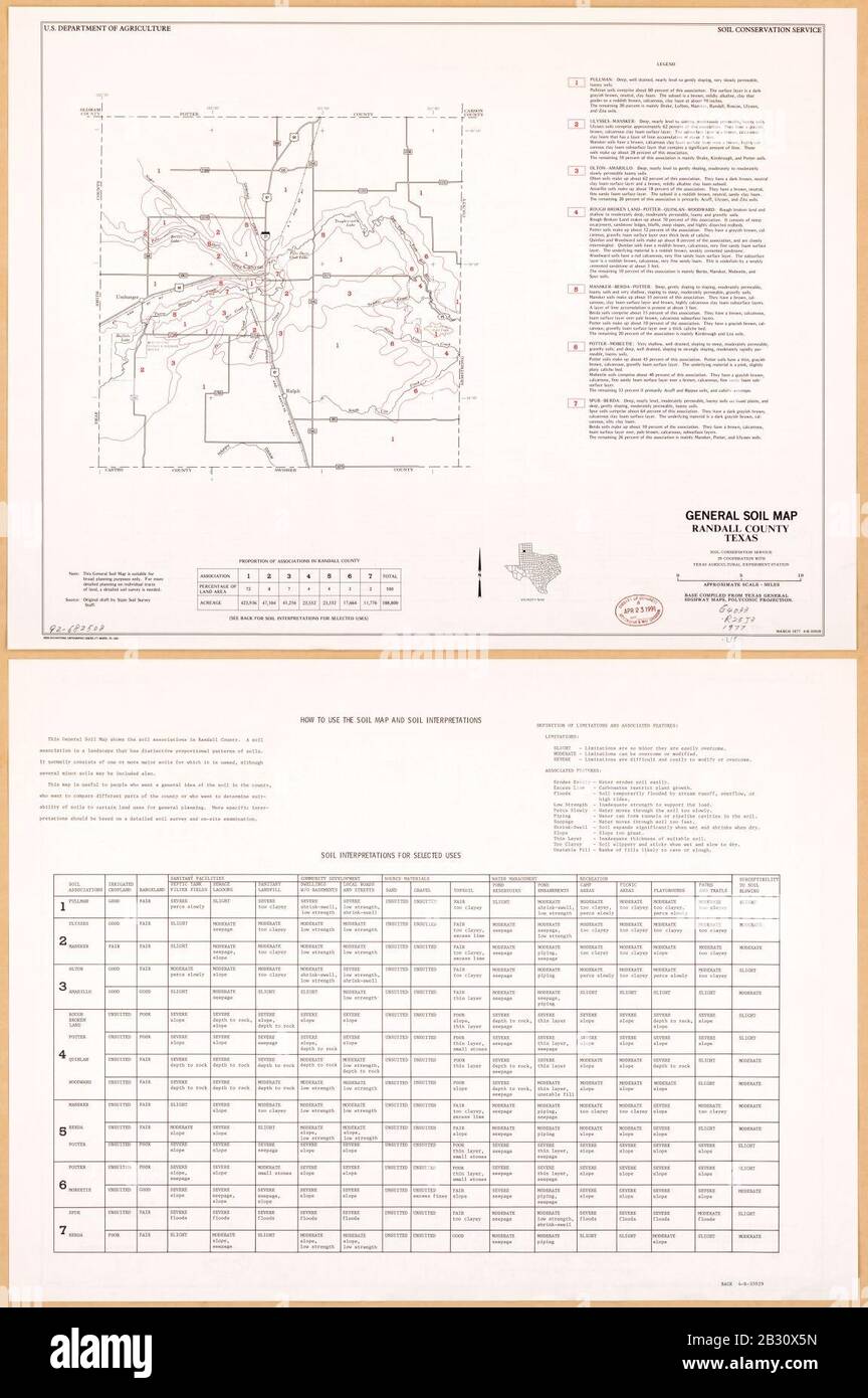 General soil map, Randall County, Texas Stock Photo - Alamy