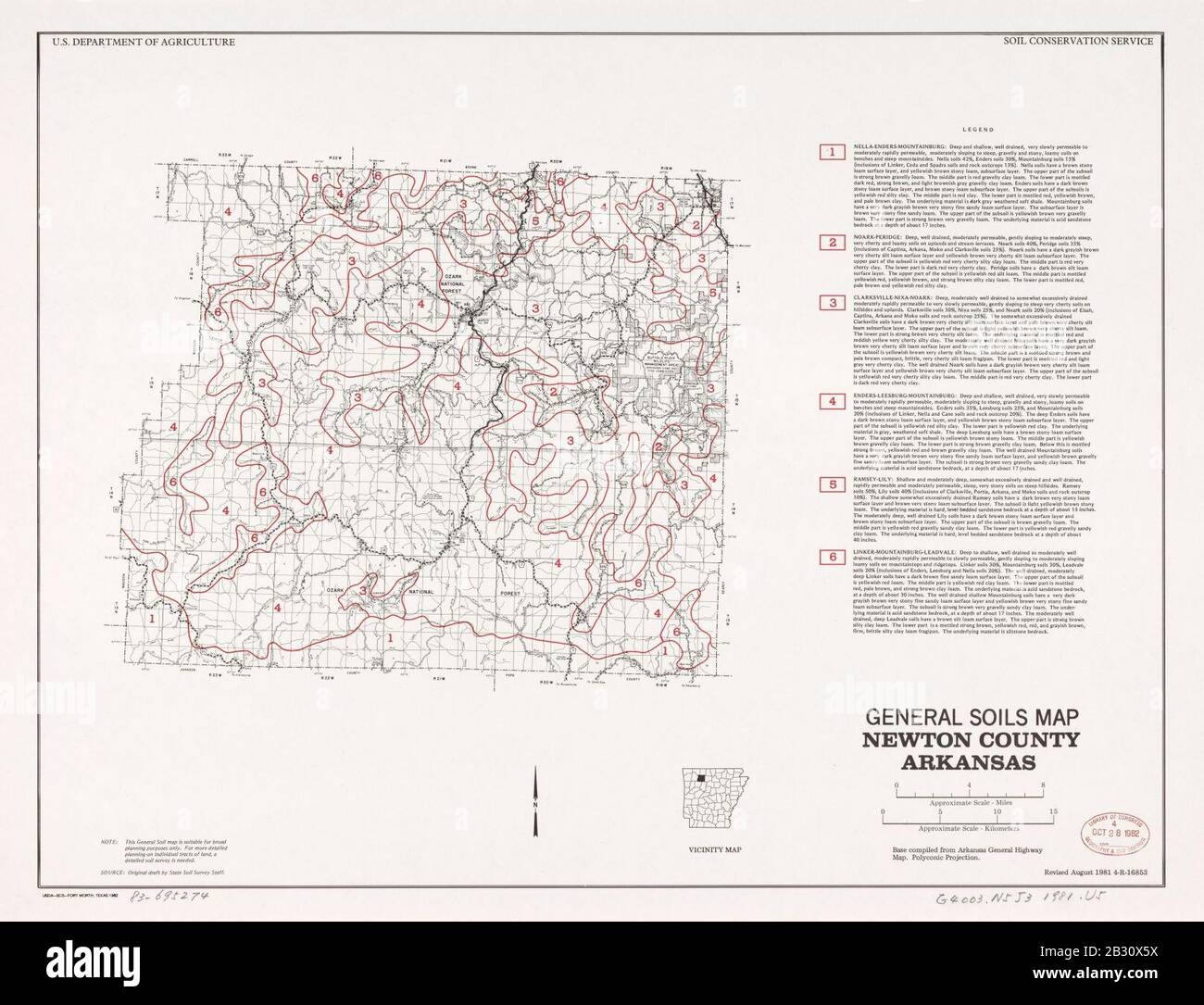 General soil map, Newton County, Arkansas Stock Photo - Alamy