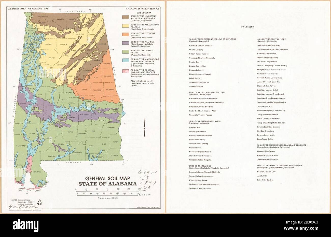 General soil map, state of Alabama Stock Photo - Alamy
