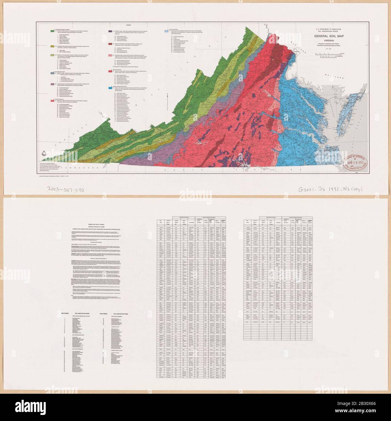 General soil map, Virginia Stock Photo - Alamy