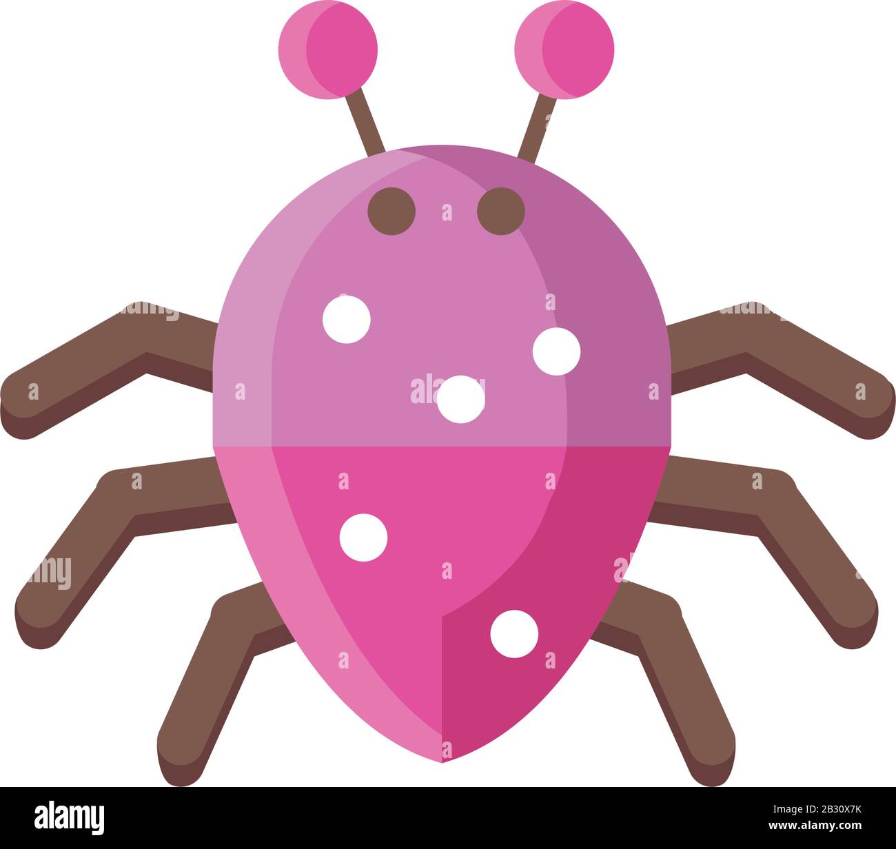 cartoon spider icon over white background, flat detail style, vector ...