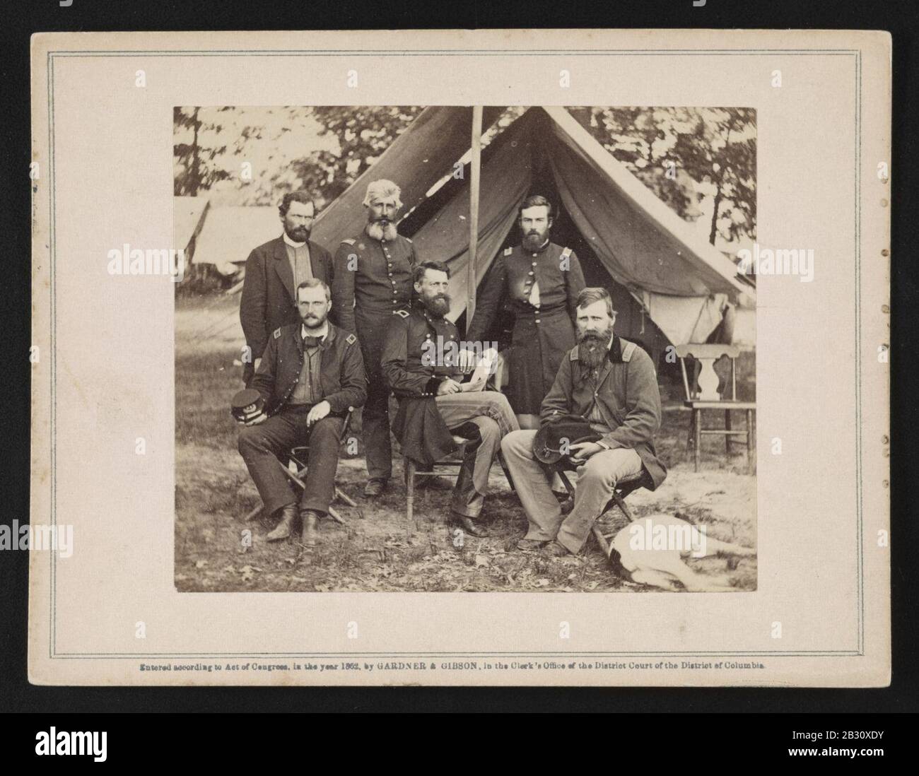 General Stoneman and staff, at his headquarters, near Fair Oaks Stock ...