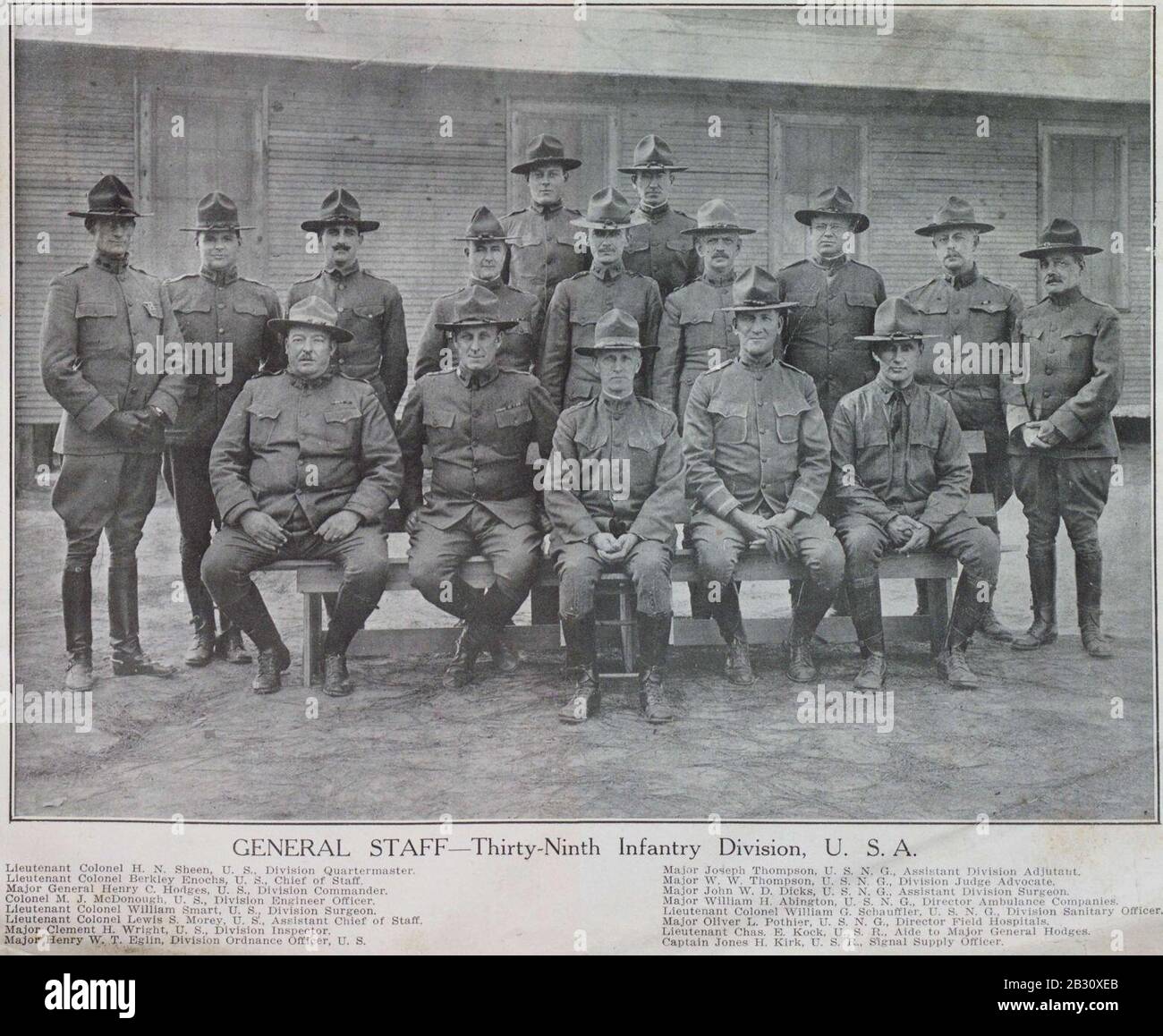 General Staff, 39th Infantry Division, 1918 Stock Photo - Alamy