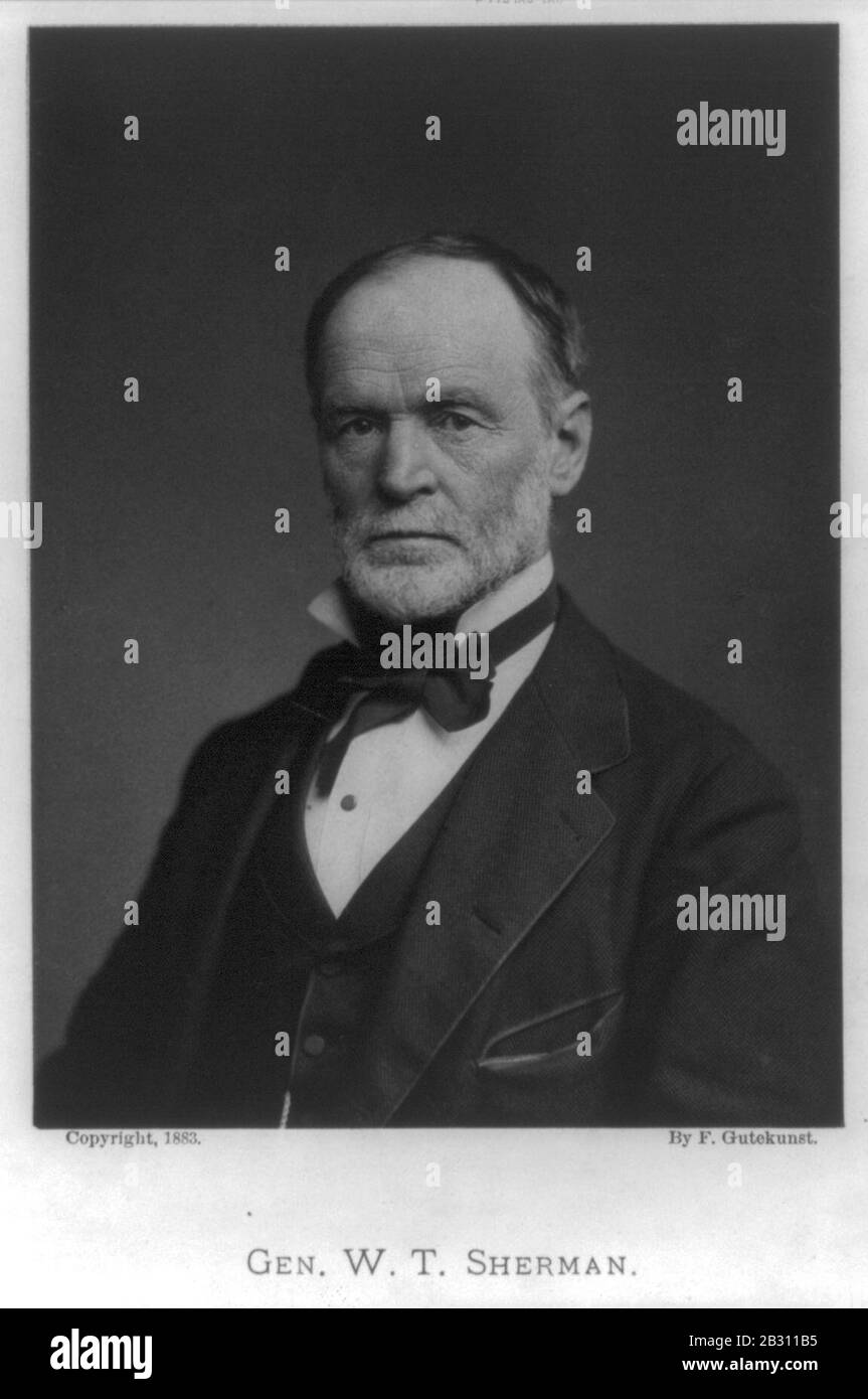 General William Tecumseh Sherman, 1820-1891, bust portrait, facing left ...