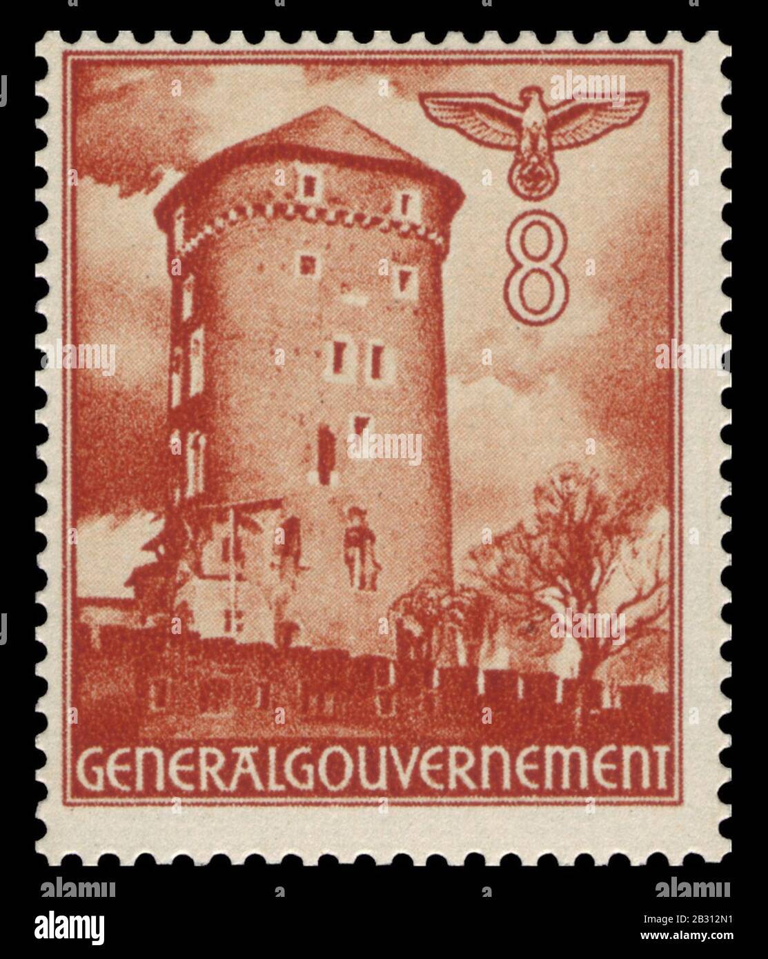 Generalgouvernement 1940 41 Sandomiersk Bastei der Burg in Krakau Stock Photo - Alamy