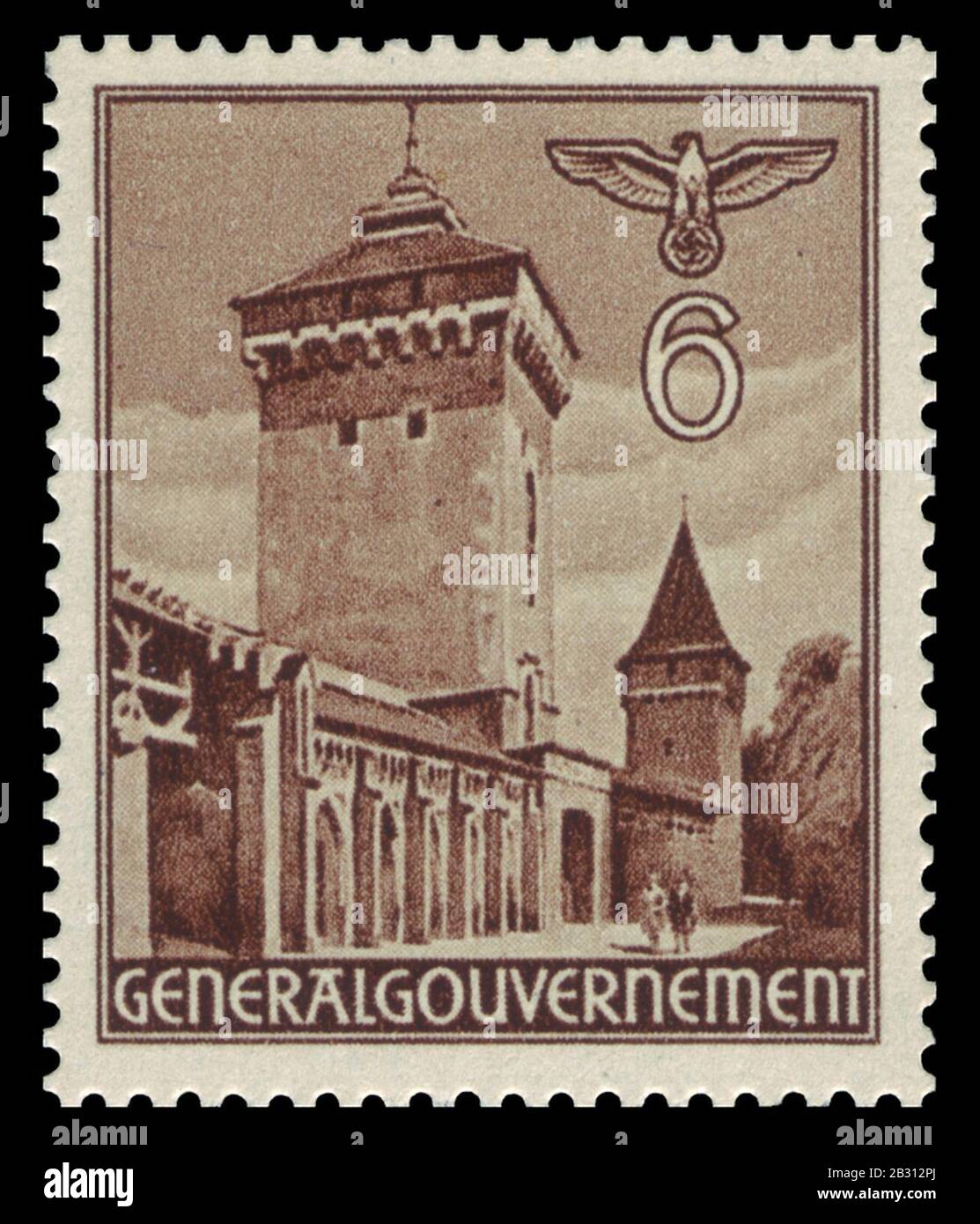 Generalgouvernement 1940 40 Florianstor in Krakau Stock Photo - Alamy