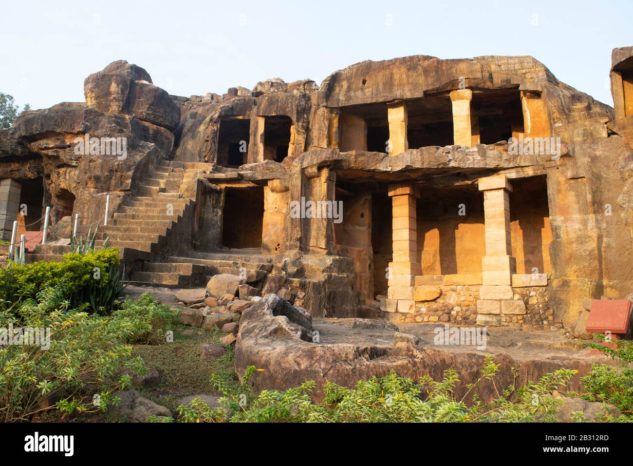 Cave 5 : Left Jaya Vijara Gumpha and Right Cave 4 : Alakapuri Gumpha ...