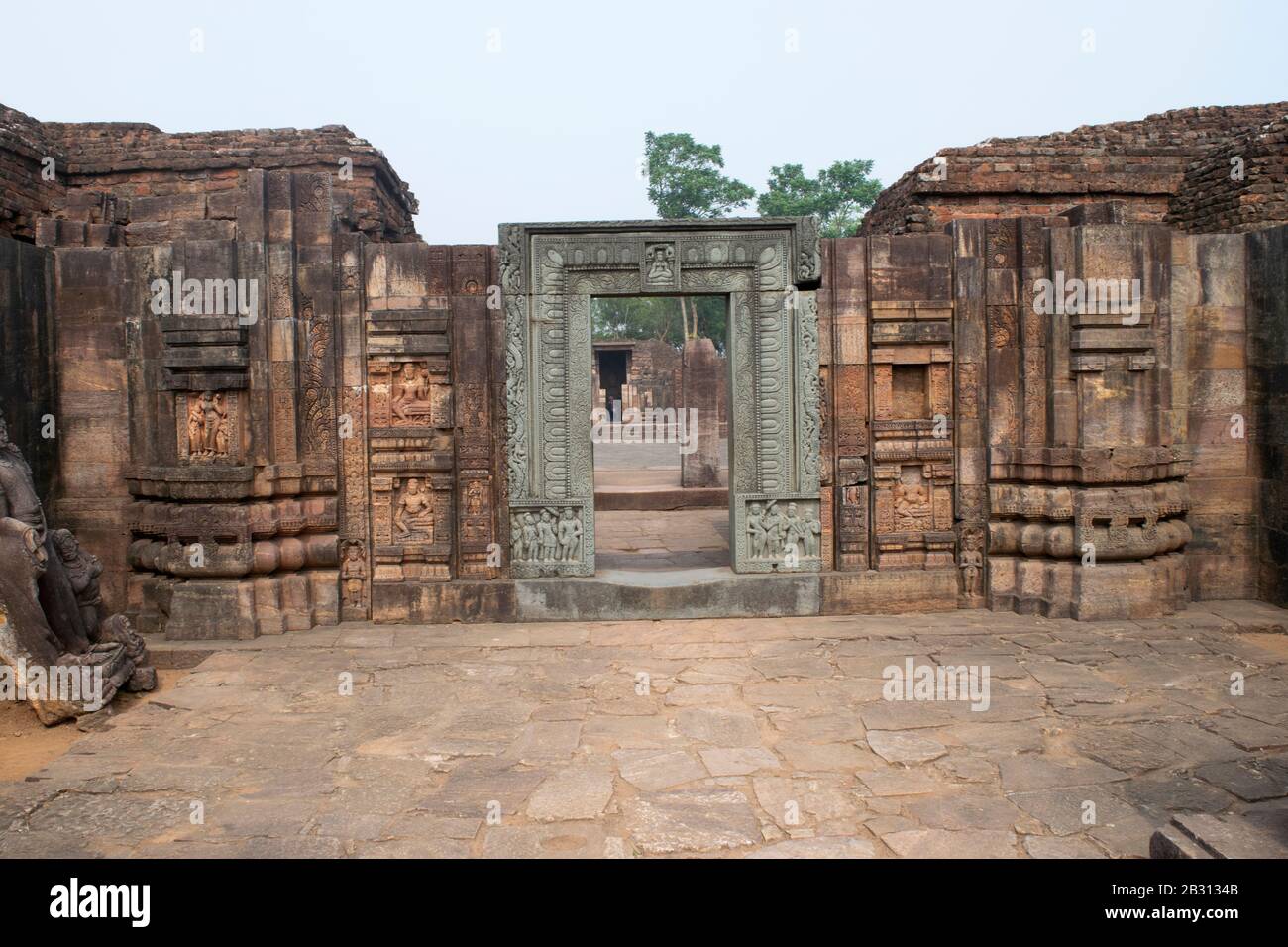 General view of the chlorite doorway of Monastery No 1, 9th century AD ...