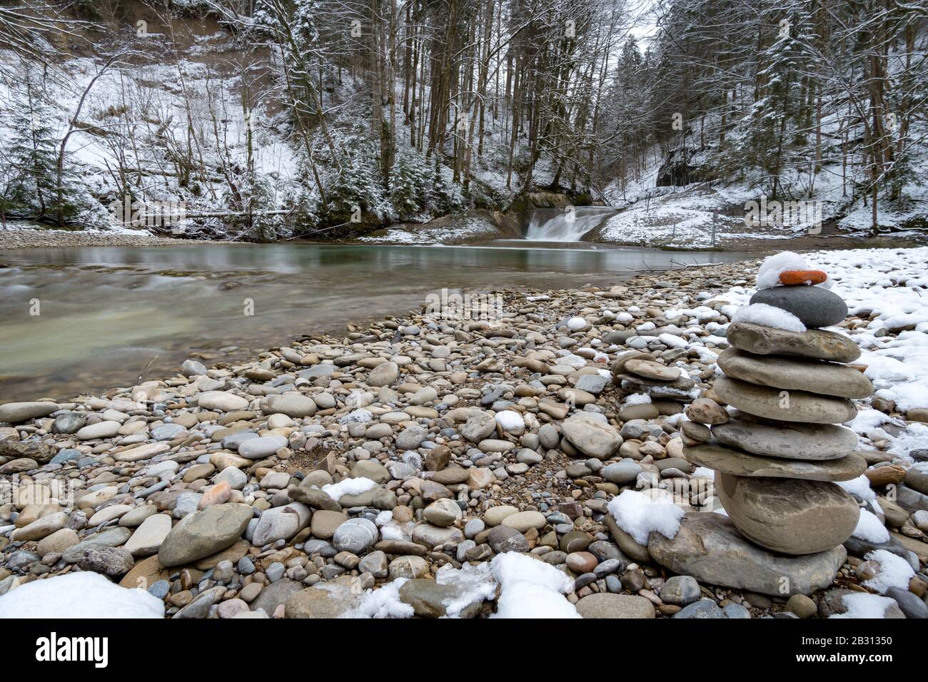 The beautiful snow-covered Eisobel in Allgau in winter Stock Photo - Alamy