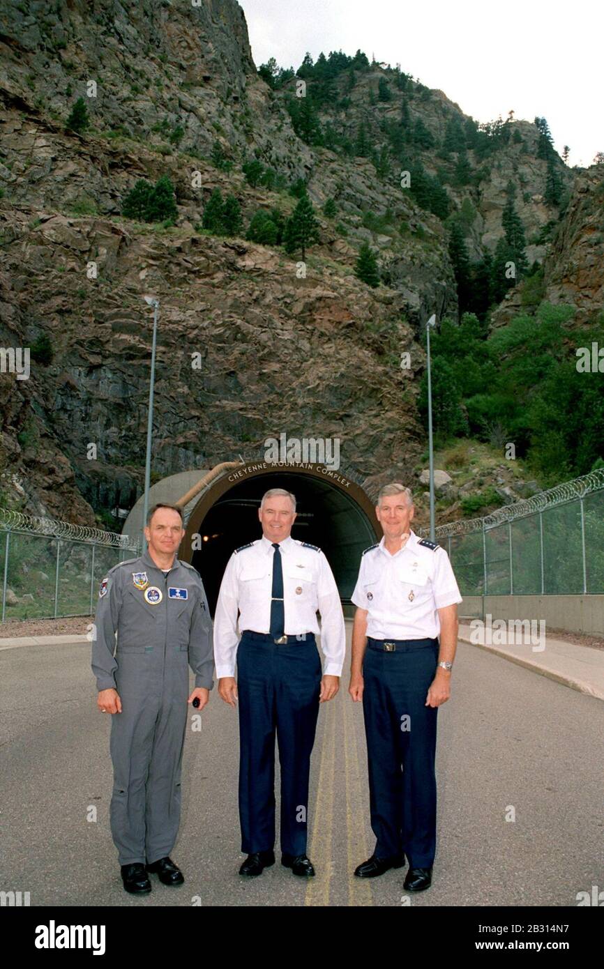 Generals Latiff, Myers and Ryan outside the Cheyenne Mountain Complex ...