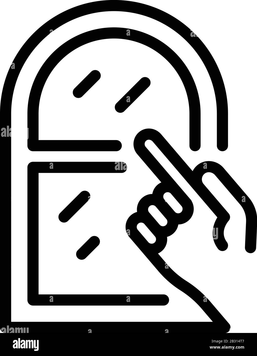 Window hand show icon, outline style Stock Vector Image & Art - Alamy