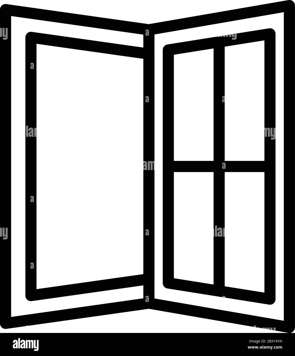 Open office window icon, outline style Stock Vector Image & Art - Alamy