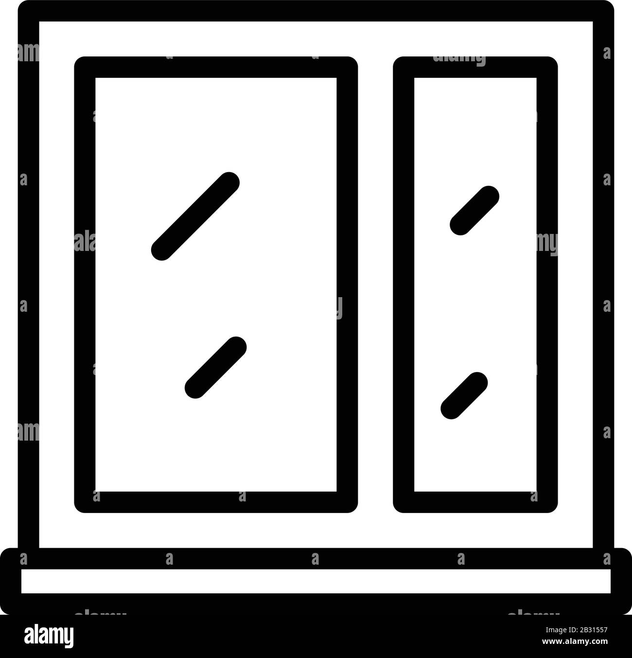 Clean window icon, outline style Stock Vector Image & Art - Alamy