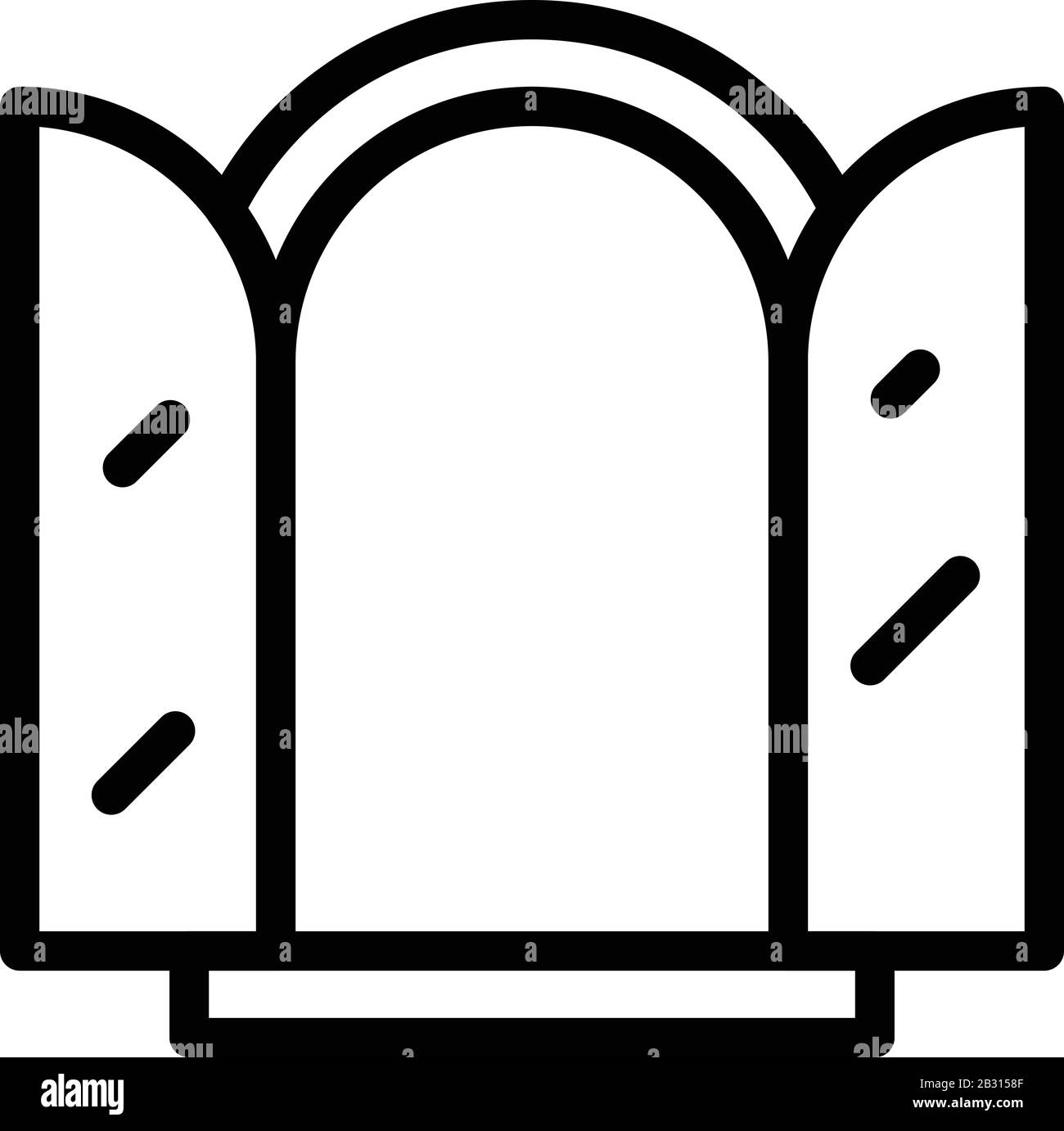 Open arch window icon, outline style Stock Vector Image & Art - Alamy