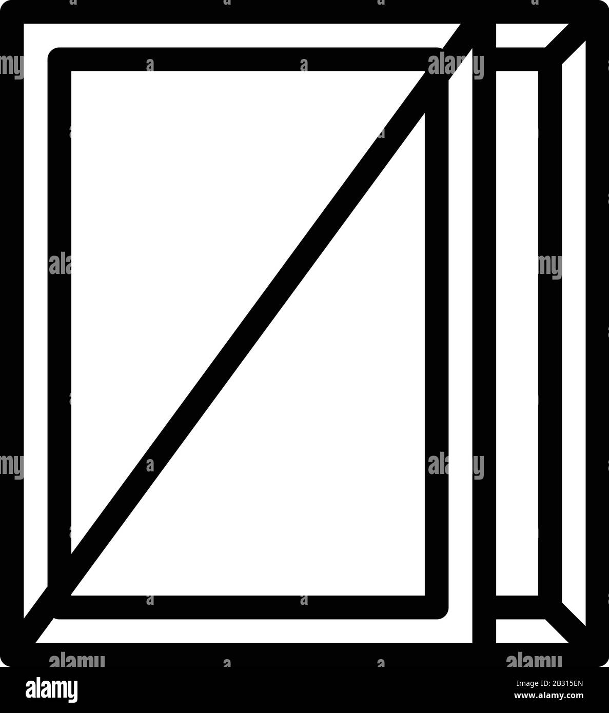 Open home window icon, outline style Stock Vector Image & Art - Alamy