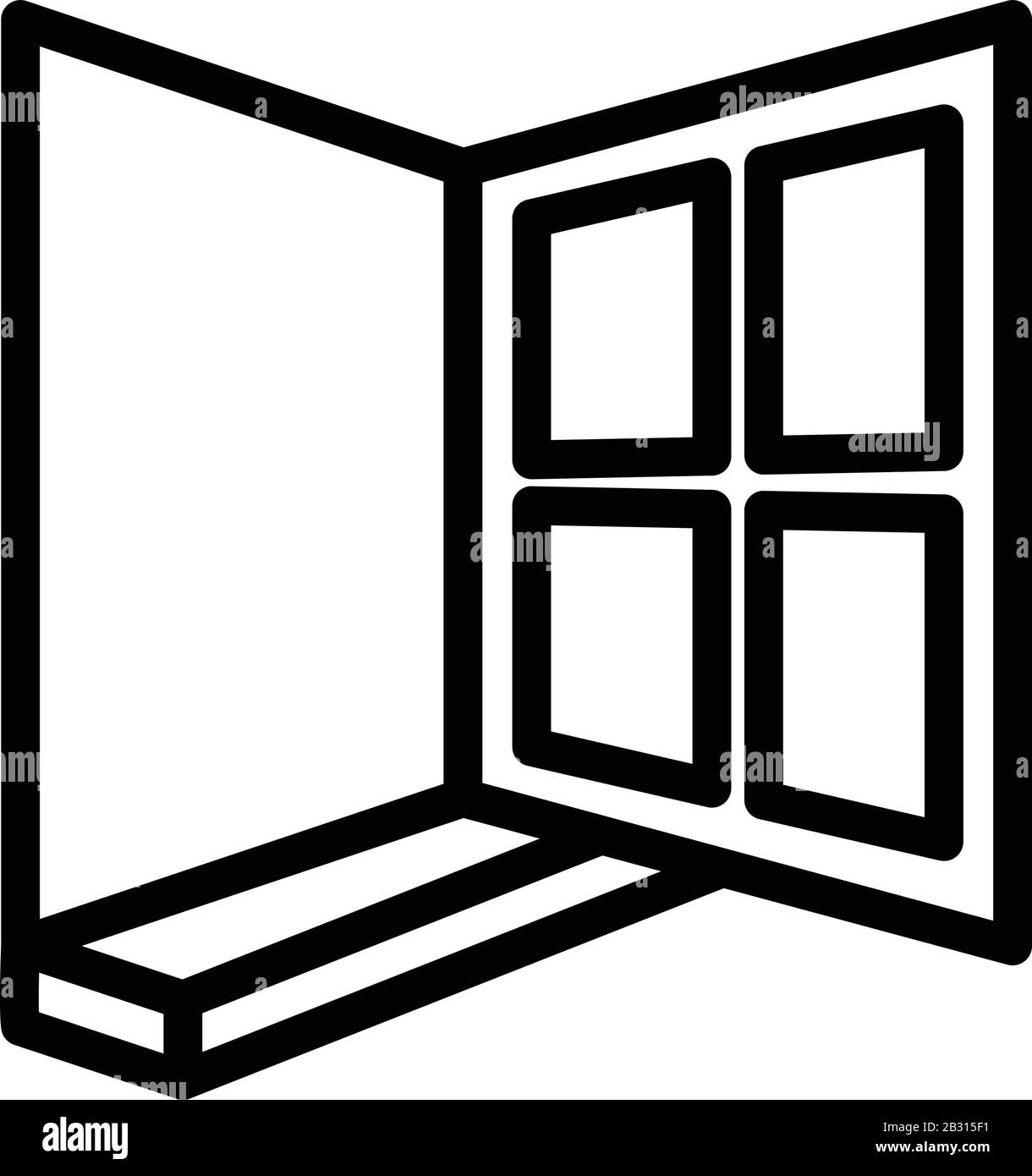 Open house window icon, outline style Stock Vector Image & Art - Alamy