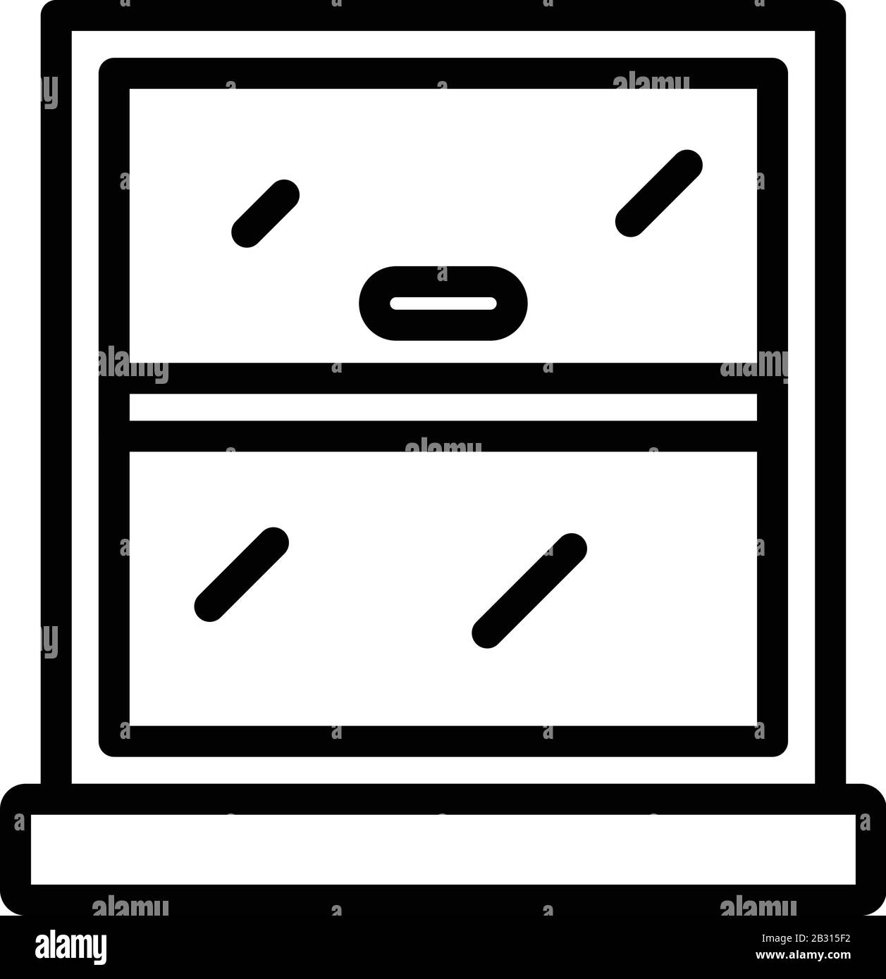 Glass window icon, outline style Stock Vector Image & Art - Alamy