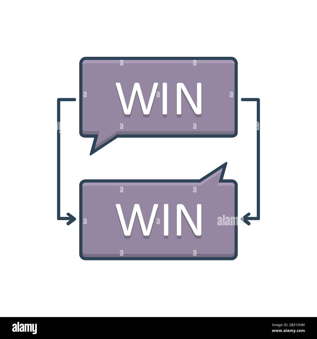 Icon for win win negotiation ,win Stock Vector Image & Art - Alamy